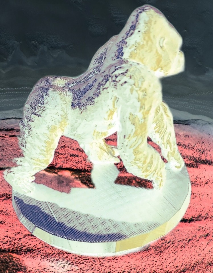 Harambe Gorilla Ape Statue 3D Print Model Replica Toy Zoo Jungle Color ...