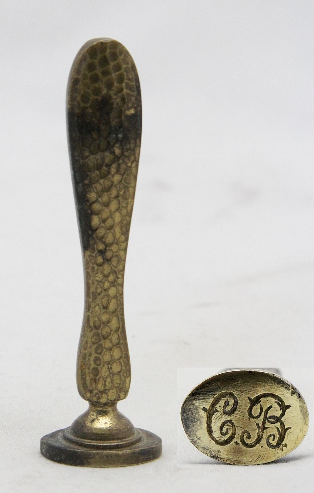 antique art deco Wax Seal Stamp, name letters / initials / monogram: C ...