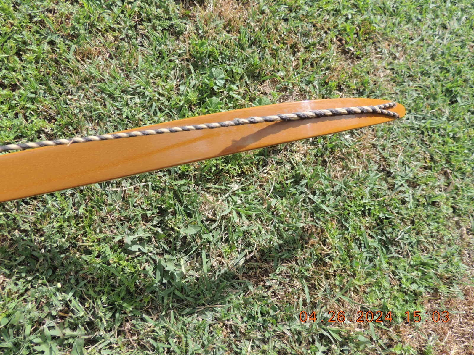 Vintage Recurve Bow 66# 60'' woven glass limbs new B55 string No ...