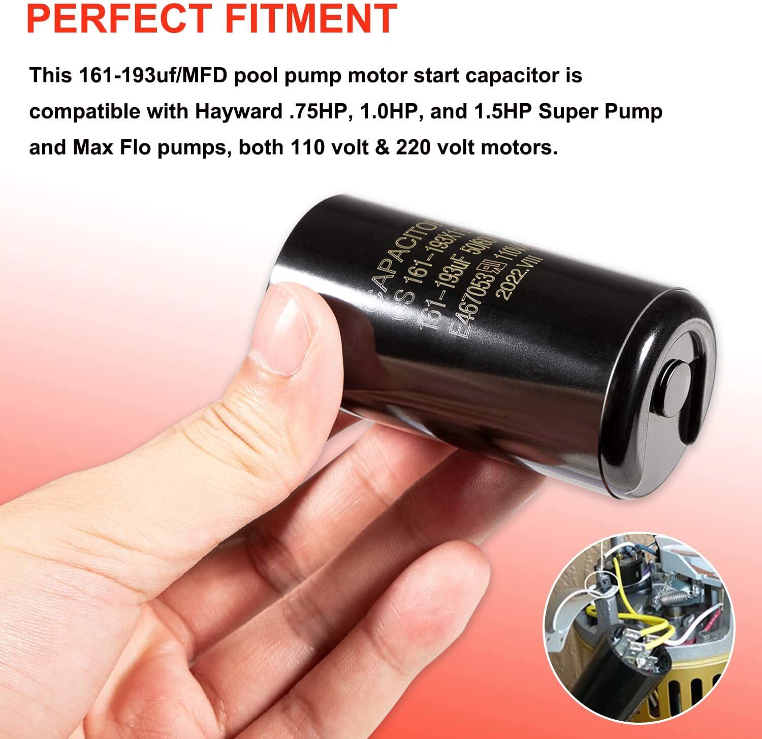 1.5 HP Pool Pump Motor Start Capacitor Fits Hayward Super Pump and Max Flo Pump | eBay