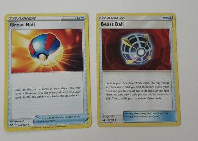 BEAST BALL & GREAT BALL Uncommon Pokemon Cards lot | eBay