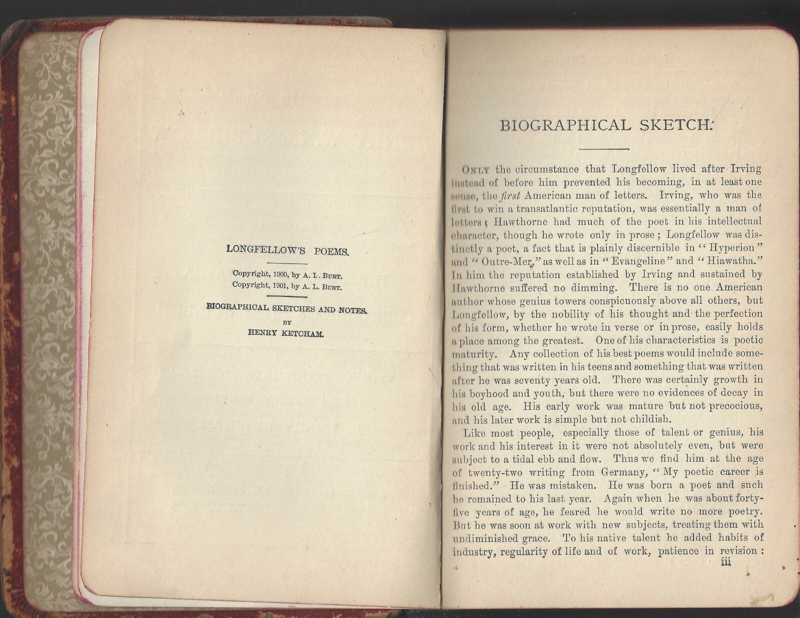 Poems of Henry W Longfellow & biographical sketch by Henry Ketcham ...