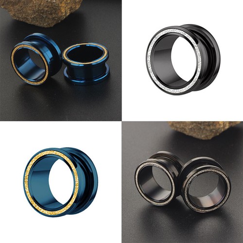 1PCS Stainless Steel Hollow Ear Pirecing Plugs Expanders Body Jewlery ...