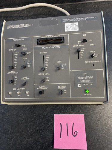 COROMETRICS 325 Maternal Fetal Simulator w/Power Supply Powers ON ...