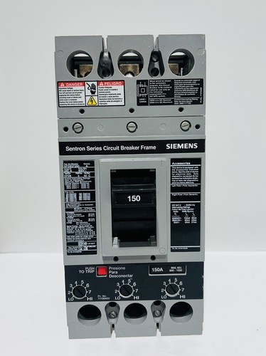 Siemens HFD63F250 Sentron Circuit Breaker 3p 250a 600v 150A Trip | eBay
