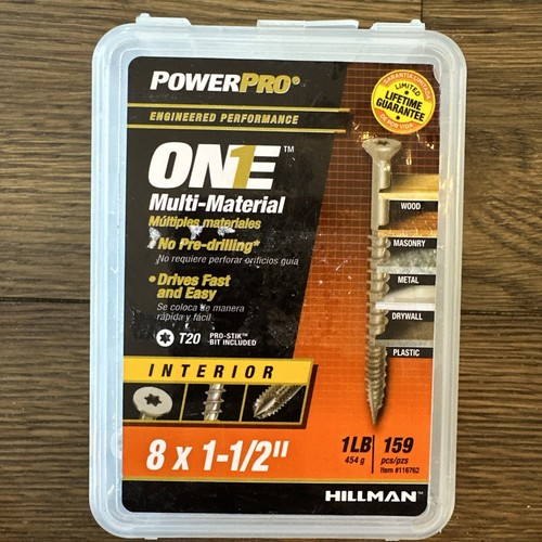 Power Pro One Multi-material Interior Screws #8 x 1 1/2” 169 Count ...