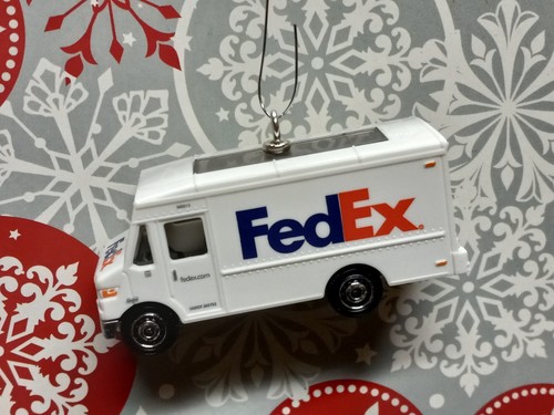 FEDEX FEDERAL EXPRESS DELIVERY TRUCK CUSTOM CHRISTMAS ORNAMENT FED EX ...