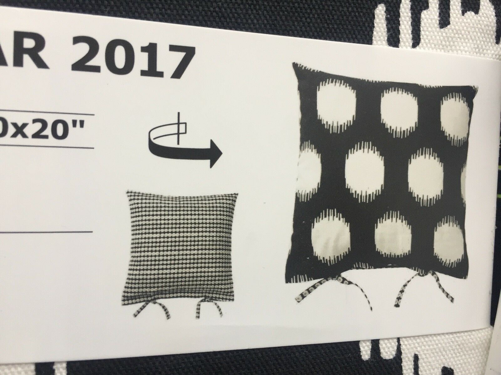 Ikea Cushion Cover Black Tan Moroccan pattern 20x20" (50x50cm) Deco ...