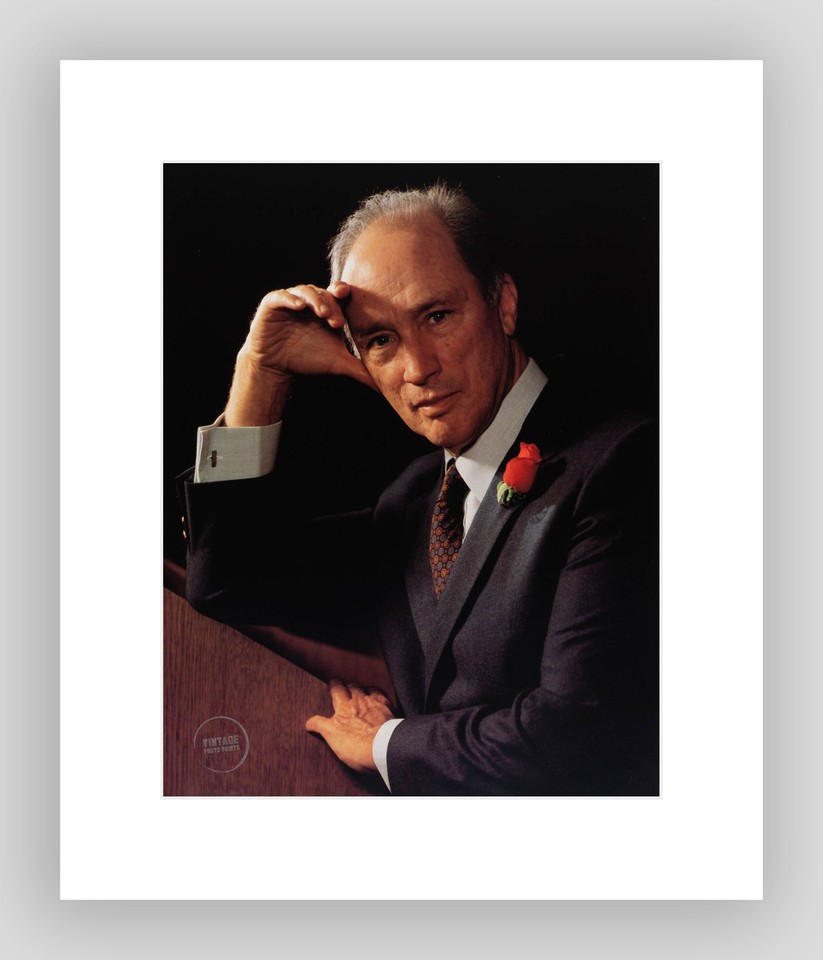 VTG Yousuf Karsh Print Pierre Elliot Trudeau Engraving Portrait 1982 ...
