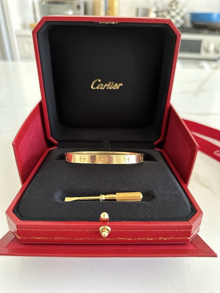 Cartier Love Bracelet Medium 18k Gold Au750 | eBay