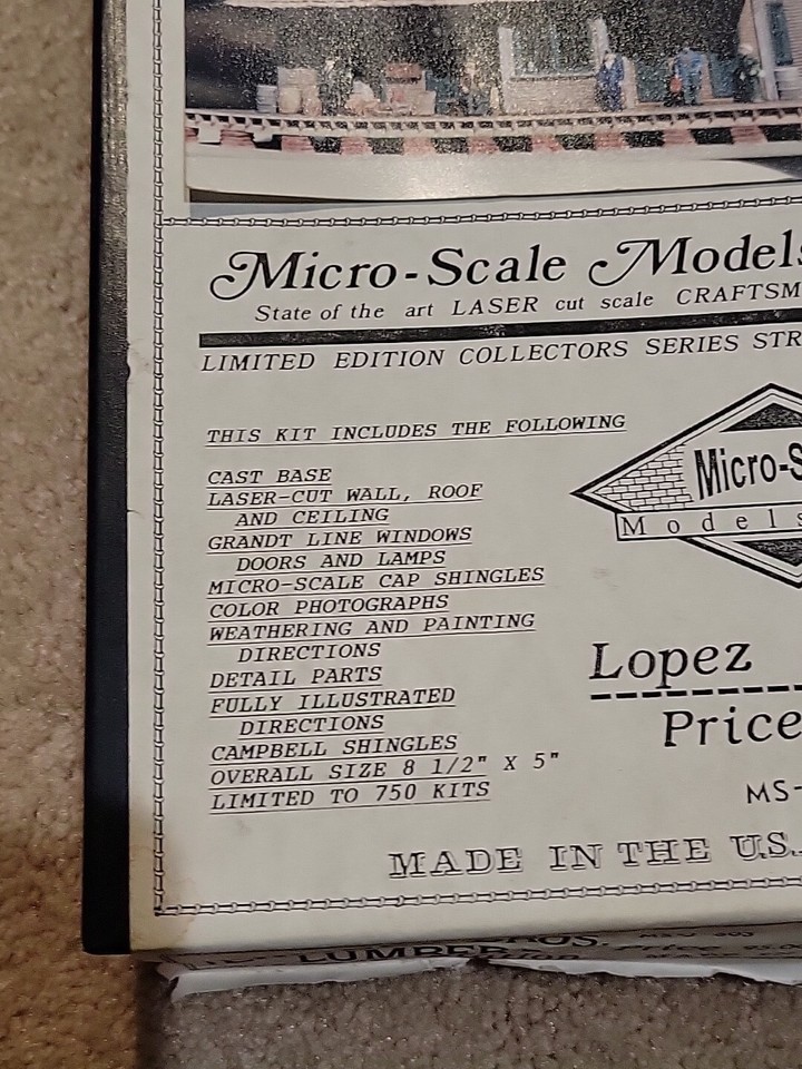 MICRO-SCALE MODELS LASER LC KIT JENNINGS BROS LOPEZ MS-J 603 NEW | eBay