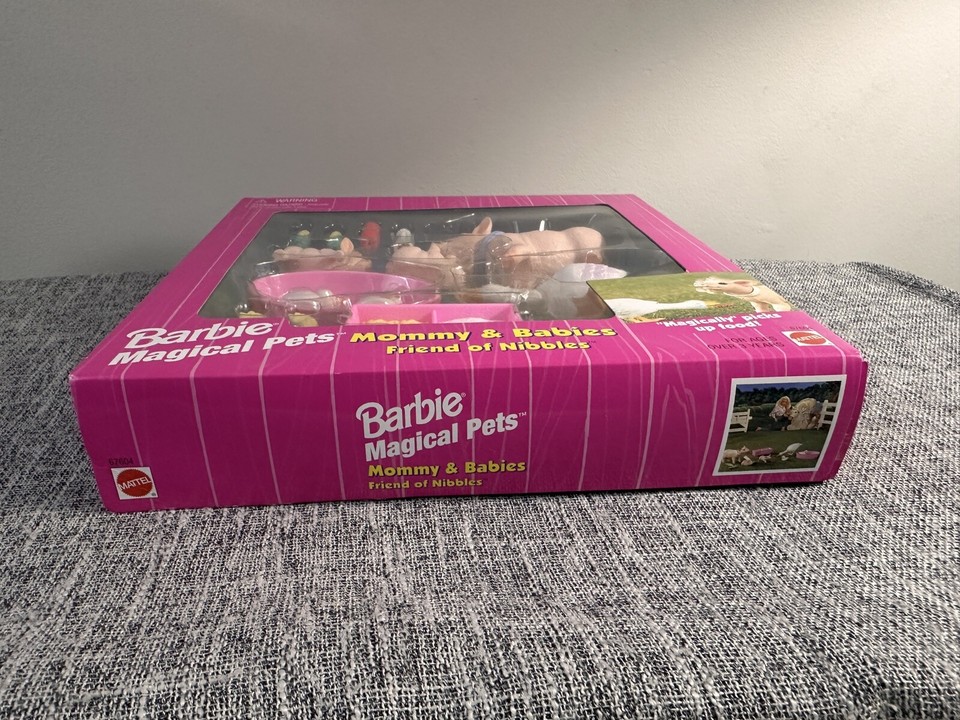 RARE Vintage Barbie Magical Pets Mommy & Babies 1997 Pigs Goose Farm ...