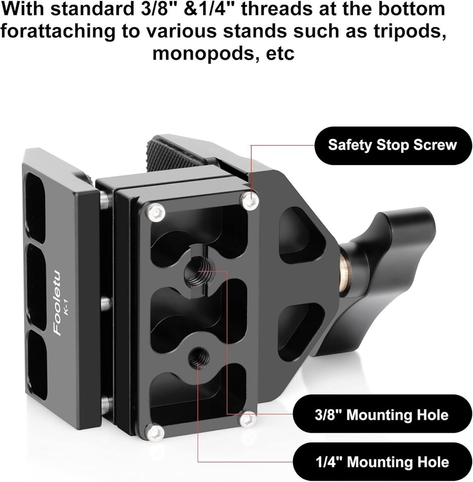 Shooting Saddle Clamp Tripod Rifle Clamp Arca Swiss Rifle Saddle Mount ...
