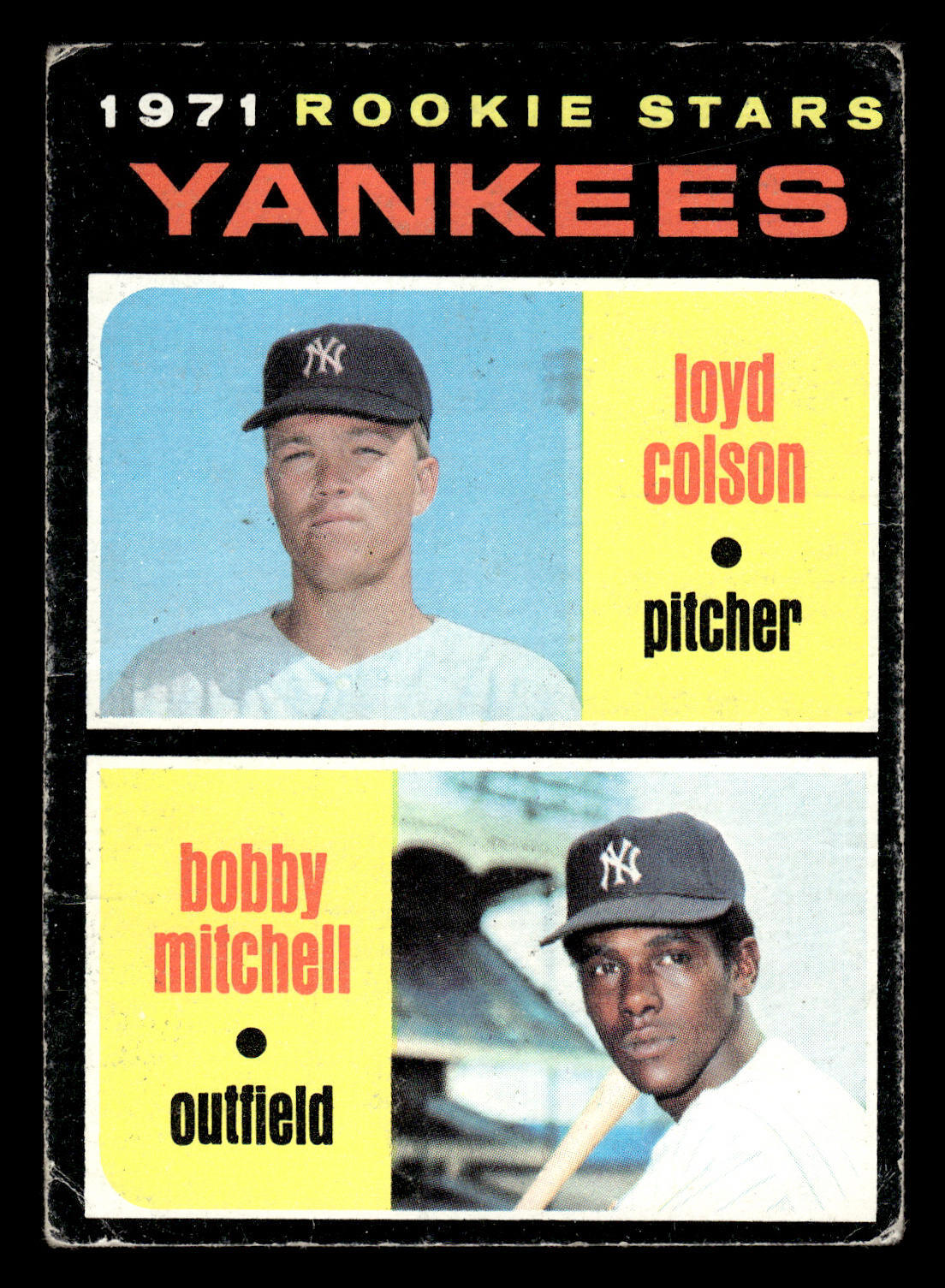 1971 Topps Yankees Rookie Stars Loyd Colson / Bobby Mitchell #111 | eBay