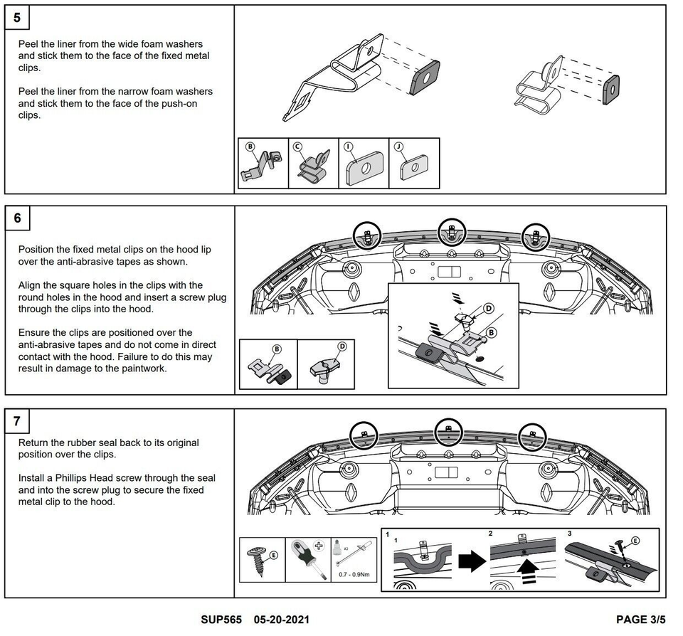 EGR Matte Black Hood Protector Bug Shield Deflector for 2023-2024 Ford ...