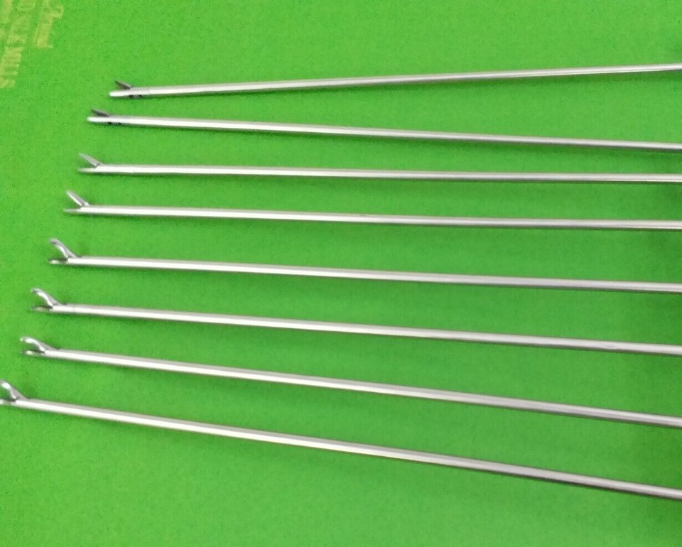 8pc Needle Holder Curved Jaw & Straight Jaw 5mmx330mm Laparoscopic ...