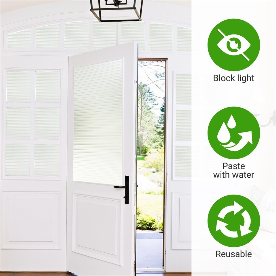 2-5M Reeded Glass Film Roll Flutted Ribbed Glass Decorative Privacy ...