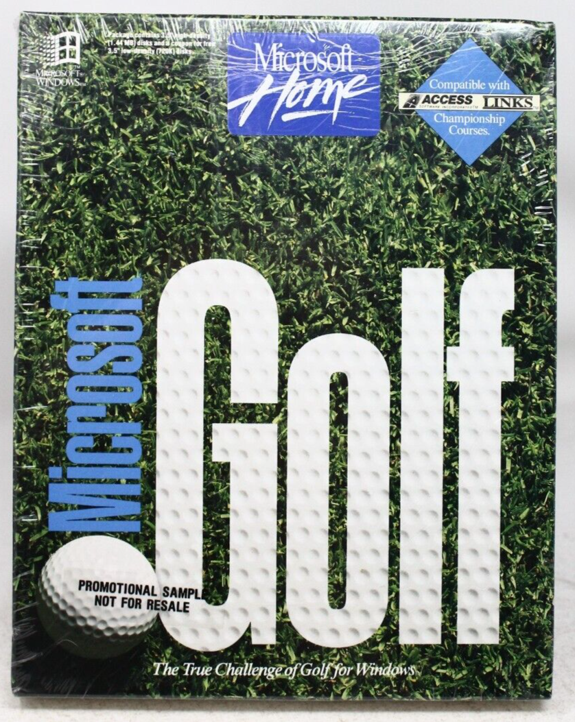 Microsoft Golf - PC 1992 - Promo Sample - NFR - Big Box - NEW - See desc. | eBay