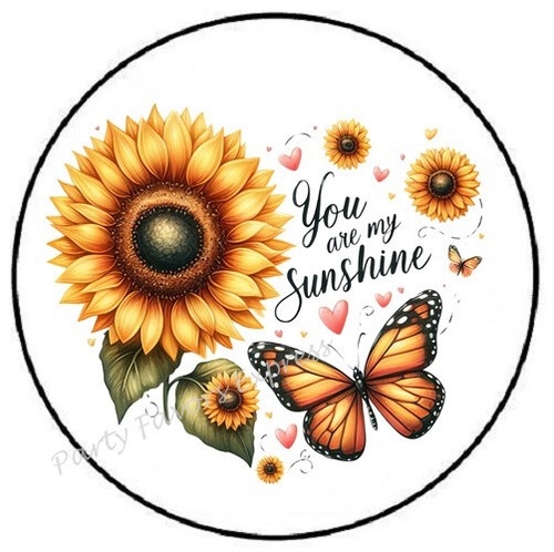 YOU ARE MY SUNSHINE SUNFLOWER ENVELOPE SEALS LABELS STICKERS PARTY ...