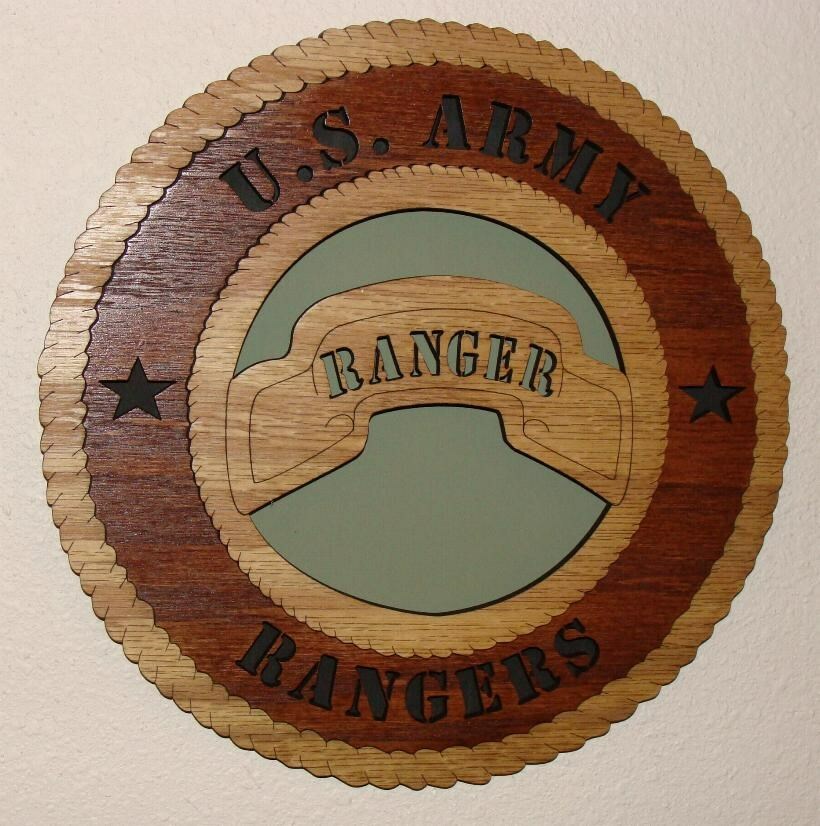 US Army Rangers Laser Cut 3D Wood Wall Tribute Plaque 11¼" | eBay