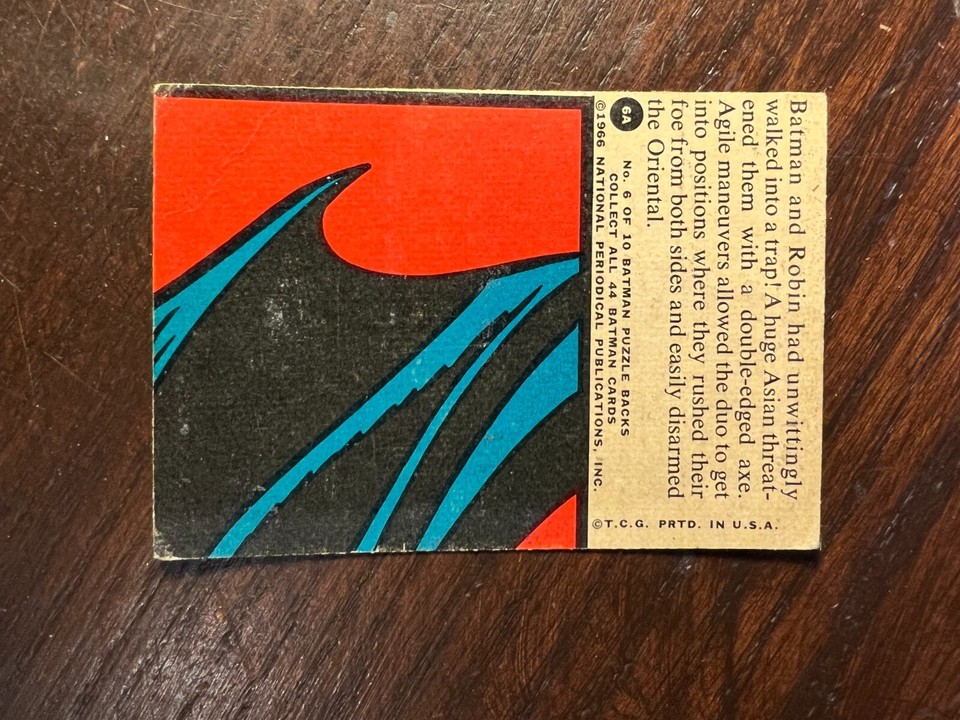 1966 Topps Batman Red/Black/Blue Bat & Riddler/Puzzle/Orange Back Pick ...
