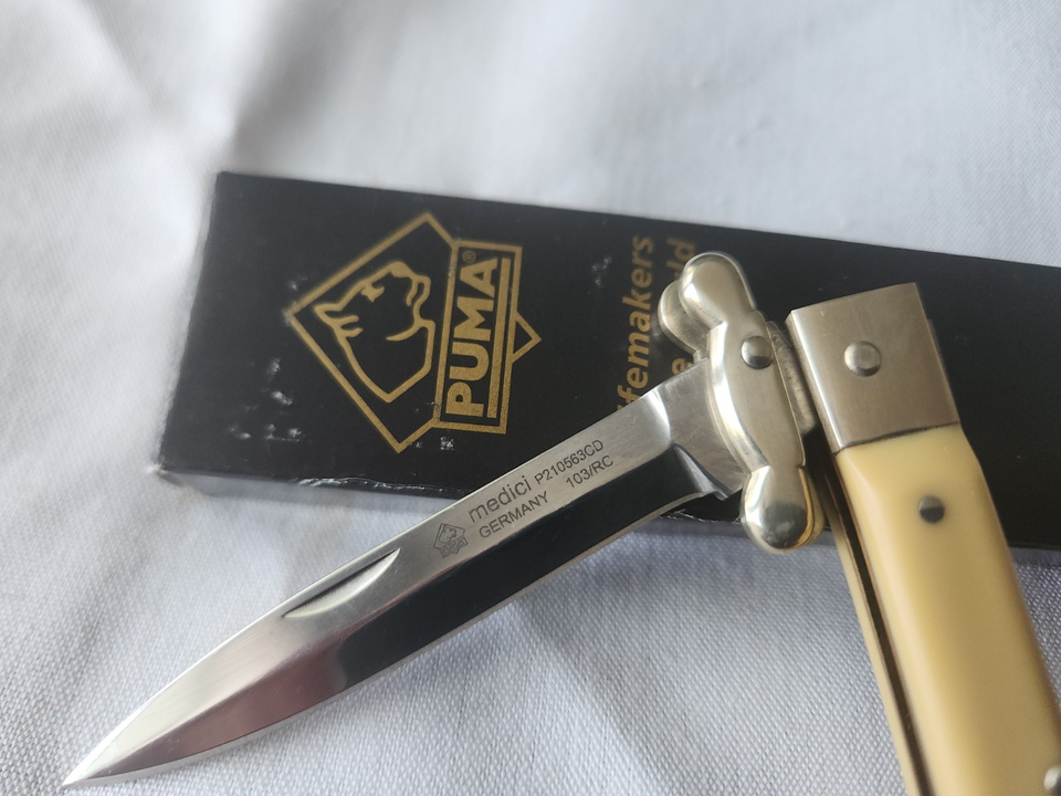 Puma 563 Medici Knife With Yellow Handles - Mint In Box Rare | eBay