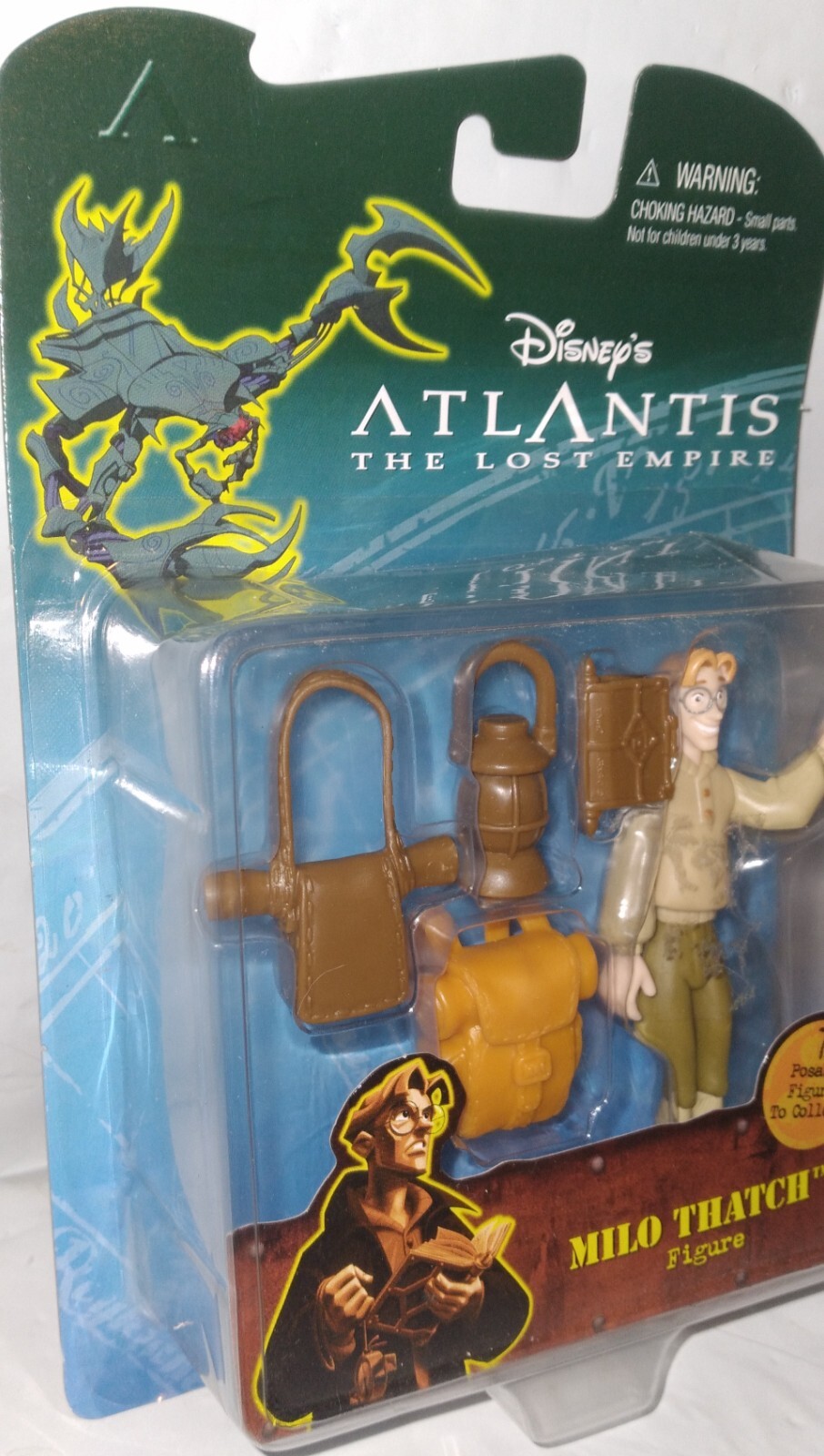*NEW* Disney Atlantis The Lost Empire Milo Thatch 2000 Mattel 4" Action ...