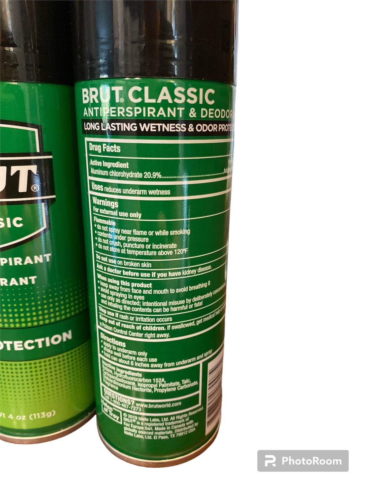 4 Cans Brut Classic Scent Spray DEODORANT Anti-perspirant 4 Oz Exp 10/ ...