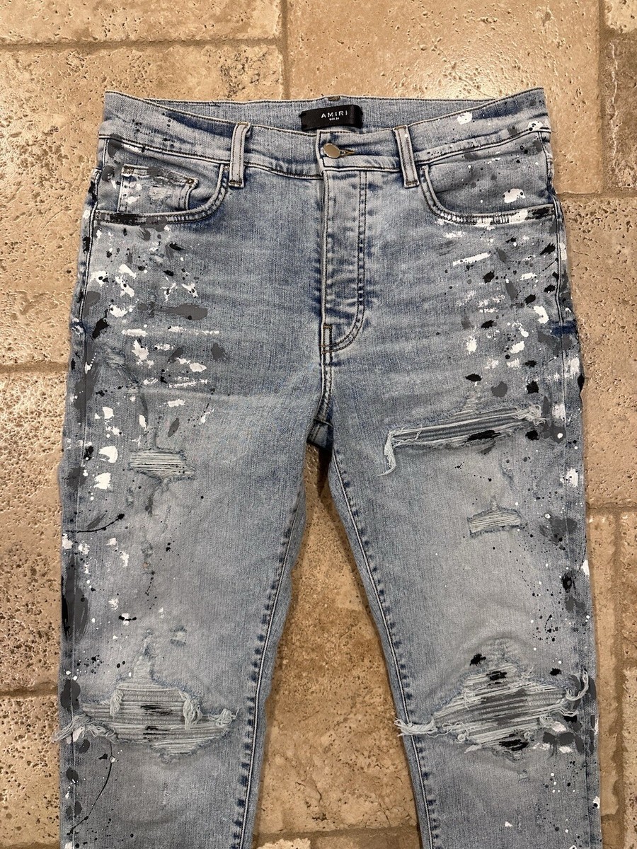 Amiri MX1 Light Indigo Paint Splatter Denim Jeans | eBay Amiri MX1 Light Indigo Paint Splatter Denim Jeans | eBay