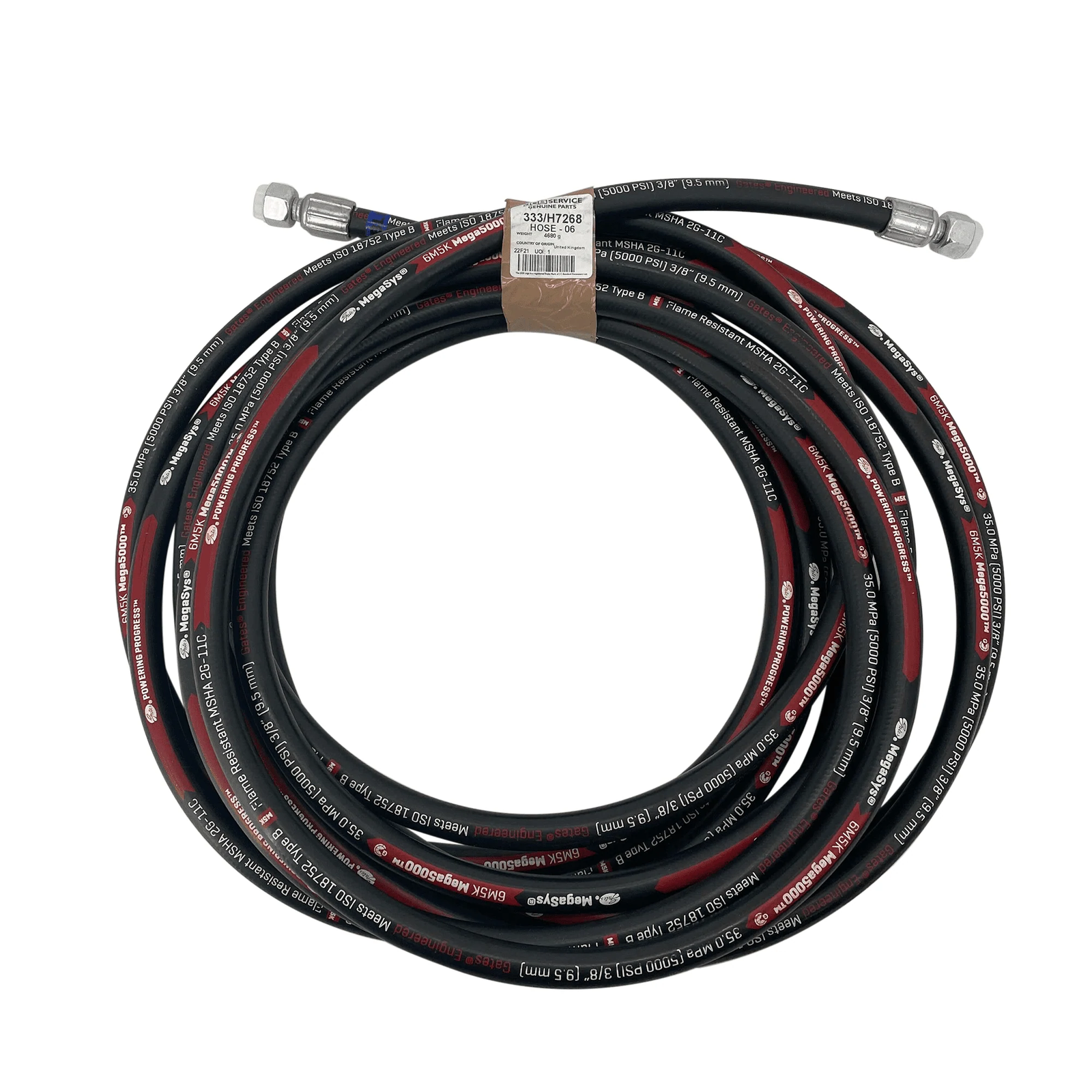 JCB 333/H7268 509-42 Hose - 06 Bsp Hp 11200Mm A | eBay