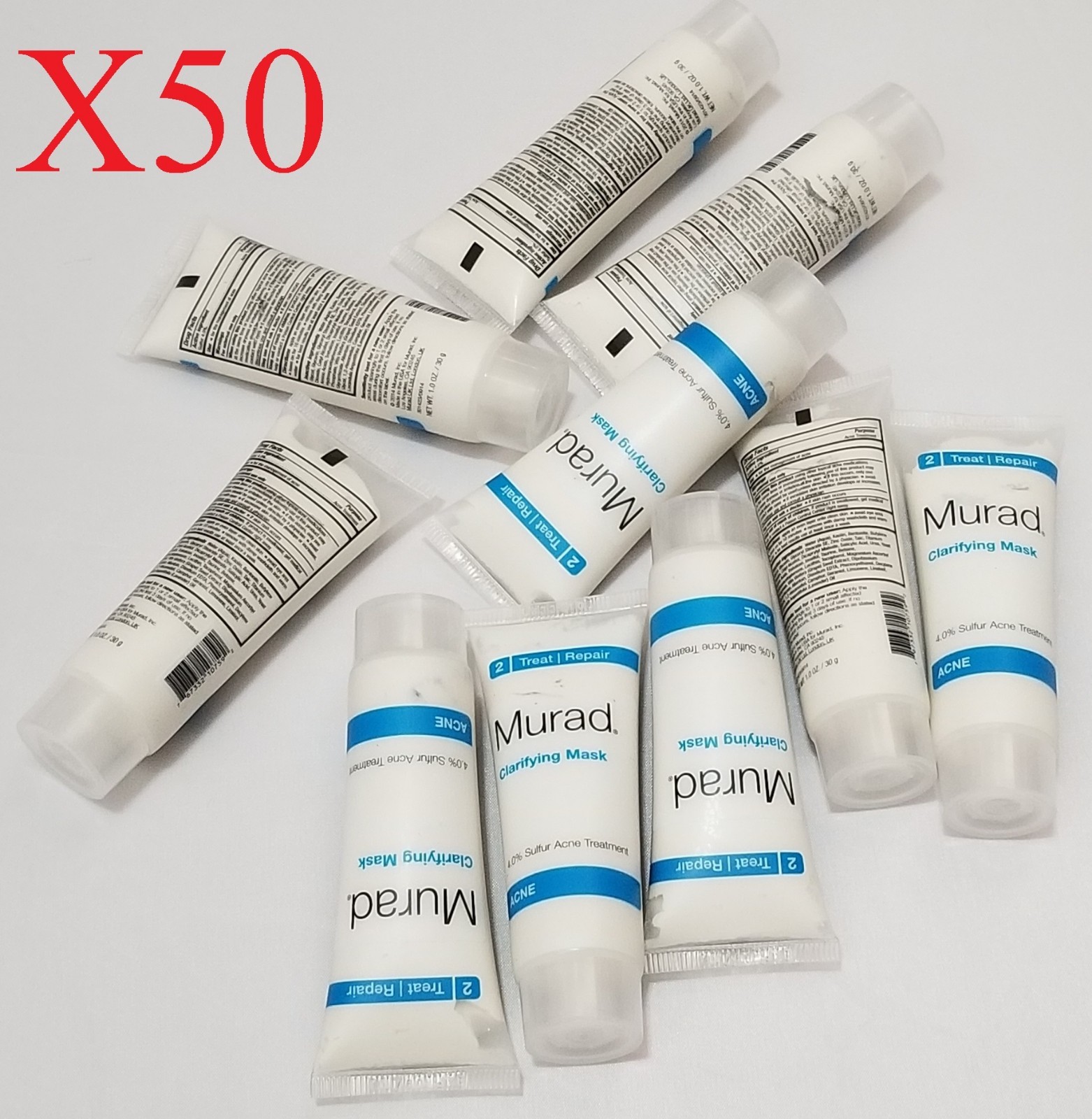 Pack of 50 - Murad Acne Clarifying Mask 4% Sulfur Acne Treatment 1 oz ...