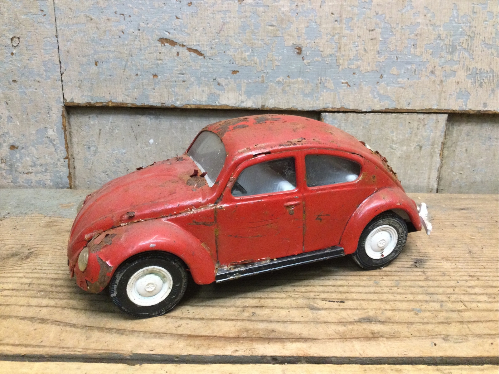 Vintage Tonka 52680 Pressed Steel Maroon Red Volkswagen VW Beetle Bug ...