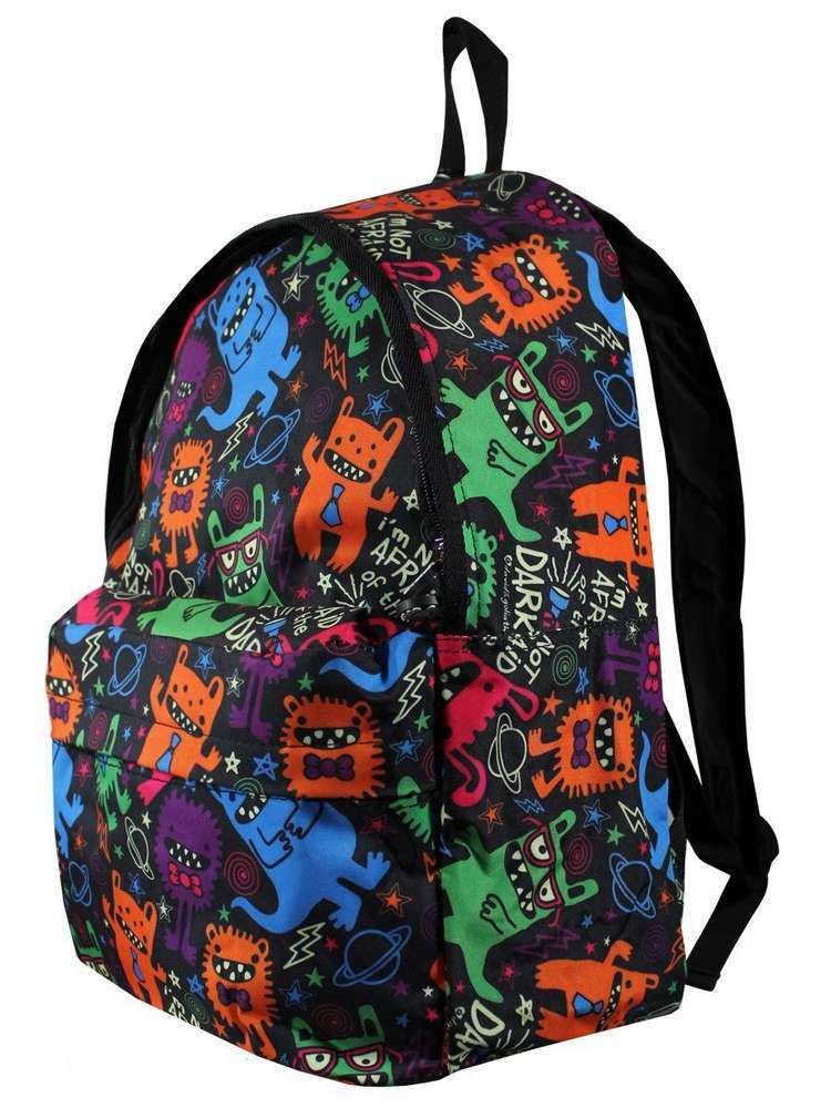 DAVID AND GOLIATH MULTICOLOURED MONSTERS SHOULDER SCHOOL BACKPACK ...