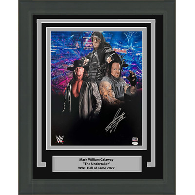 Framed Autographed/Signed Mark Calaway The Undertaker 16x20 WWE Photo ...
