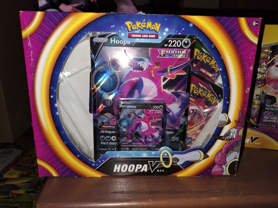Lot Of 5 Boxes, Dragonite V Box Has Evolving, 1 Hoopa Box, 2 Alakazam ...