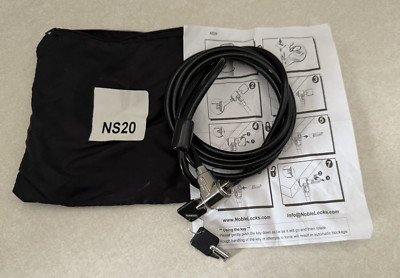 Noble Security Noble Locks NS-20 Laptop Notebook Cable Lock | eBay