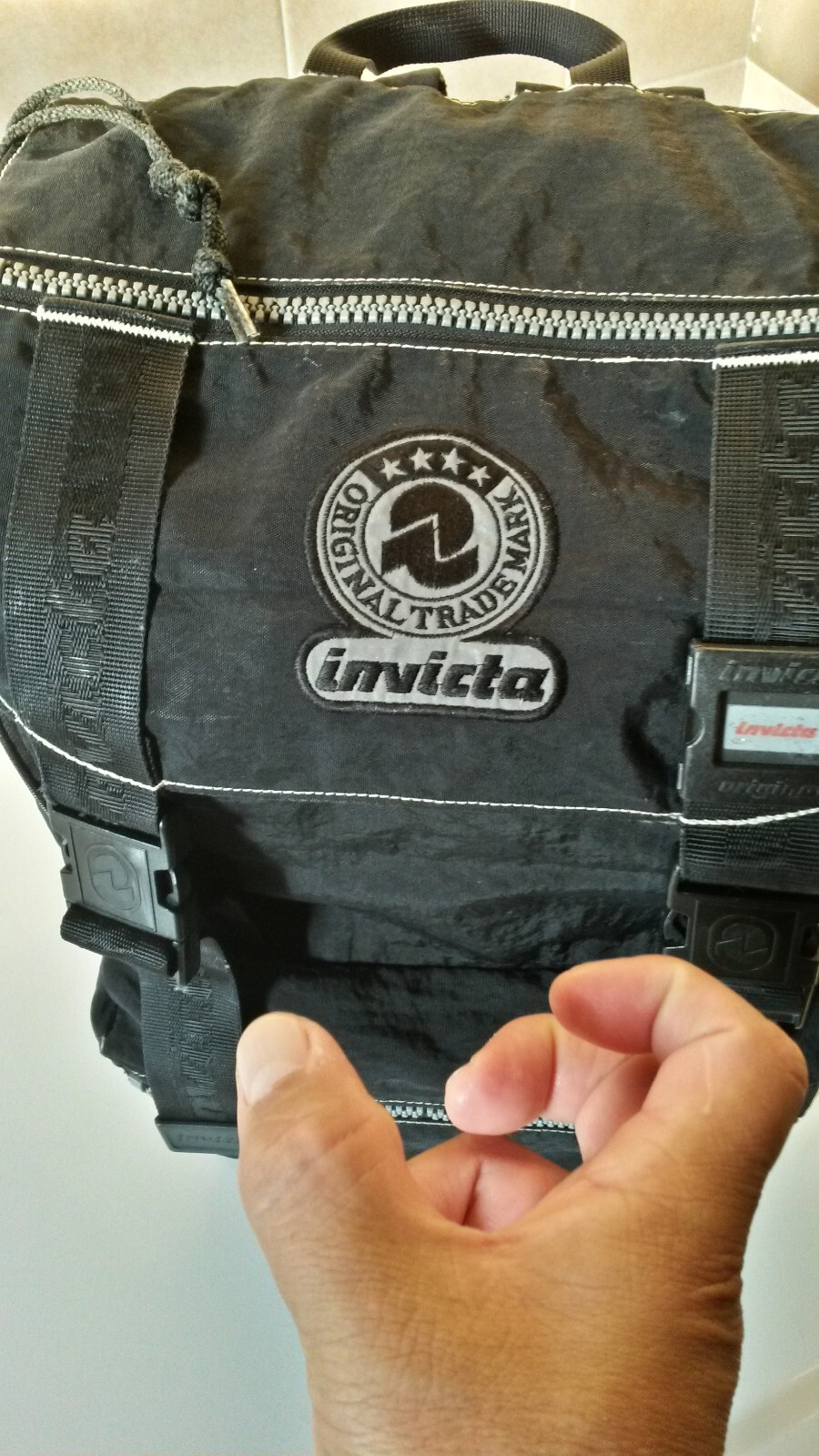 Invicta backpack Black USED vintage imported direct f… - Gem