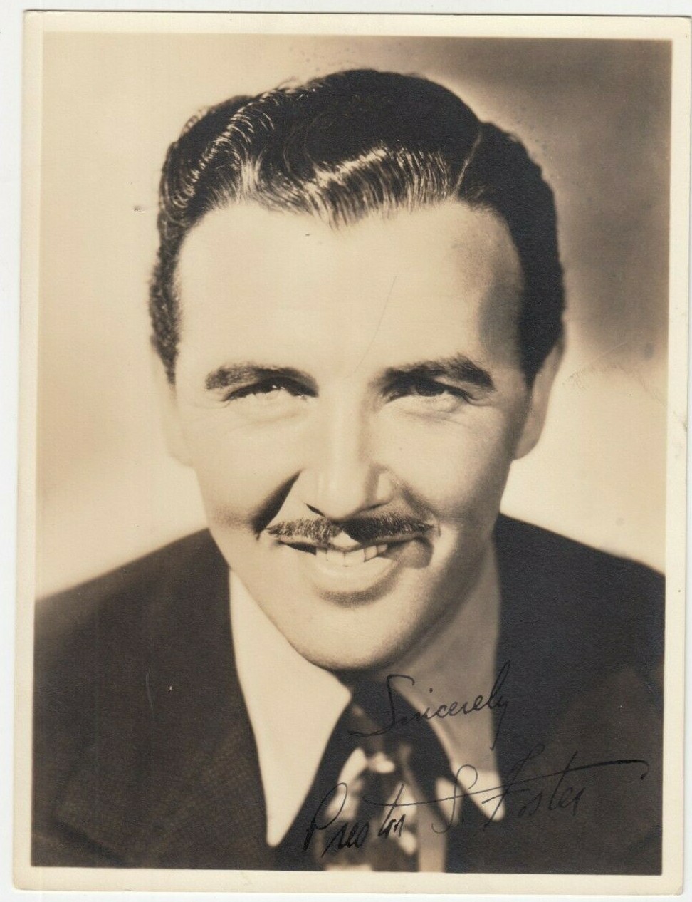 PRESTON FOSTER - AUTOGRAPHED VINTAGE PHOTO 8.5" x 6.5" | eBay