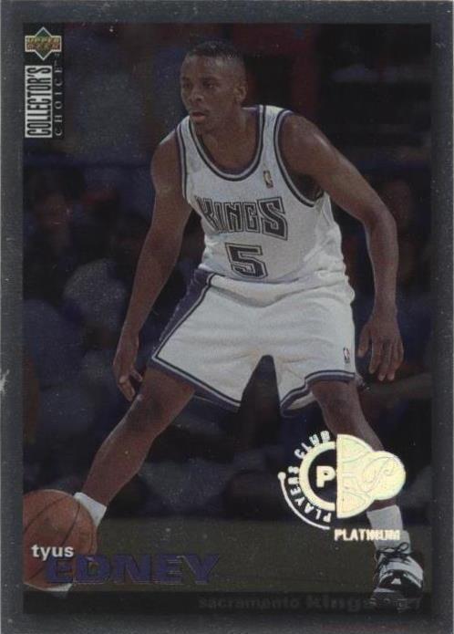 1995-96 Upper Deck Collector's Choice - Tyus Edney #297 Platinum Player ...