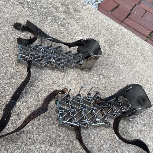 Primitive Metal Heart Chain Linked Shoe Leather Strap 11.5x4.75” | eBay