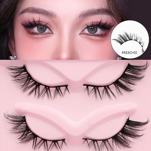 5 pairs 3D Natural Look Full Strip Lashes Wispy False Eyelashes Women ...