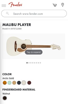 BRAND NEW! Fender Malibu Player Acoustic Guitar 6 String Right Hand ...