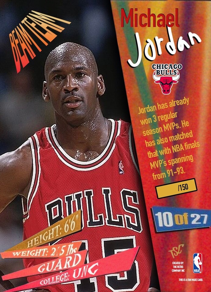 New! Michael Jordan fan made "beam team" /150 | eBay