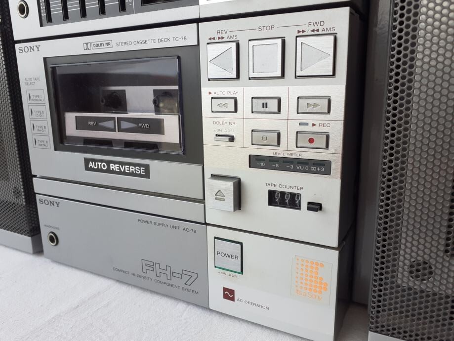 Sony FH7 portable component system: ST-78S, TA-78, TC-78, AC-78, SS-78 ...