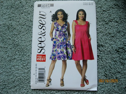 See & Sew B5734 misses dress Sizes 6-20 UNCUT | eBay