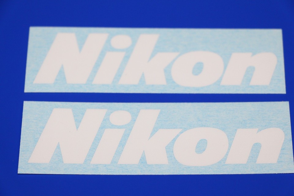 (PAIR) Nikon Logo Decal Vinyl Sticker Camera Camcorder Photography DSLR ...