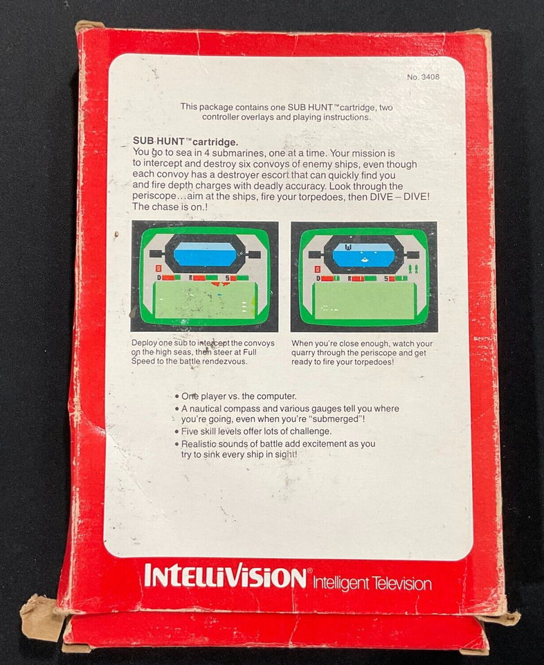 Intellivision Game Sub Hunt 1982 Mattel CIB | eBay