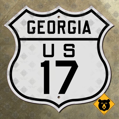 Georgia US route 17 Ocean Highway road sign 1926 marker Savannah ...
