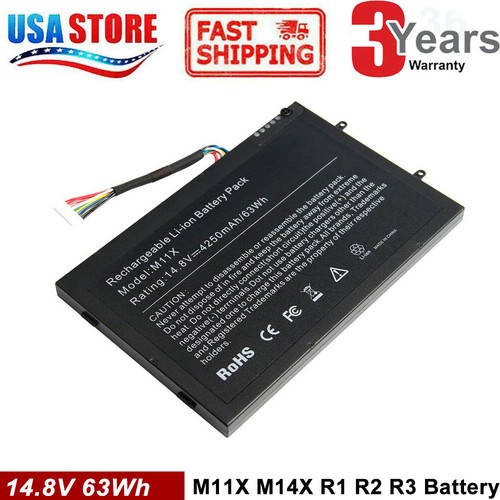Battery For Dell Alienware M11x M14x R1 R2 PT6V8 KR-08P6X6 T7YJR P06T ...
