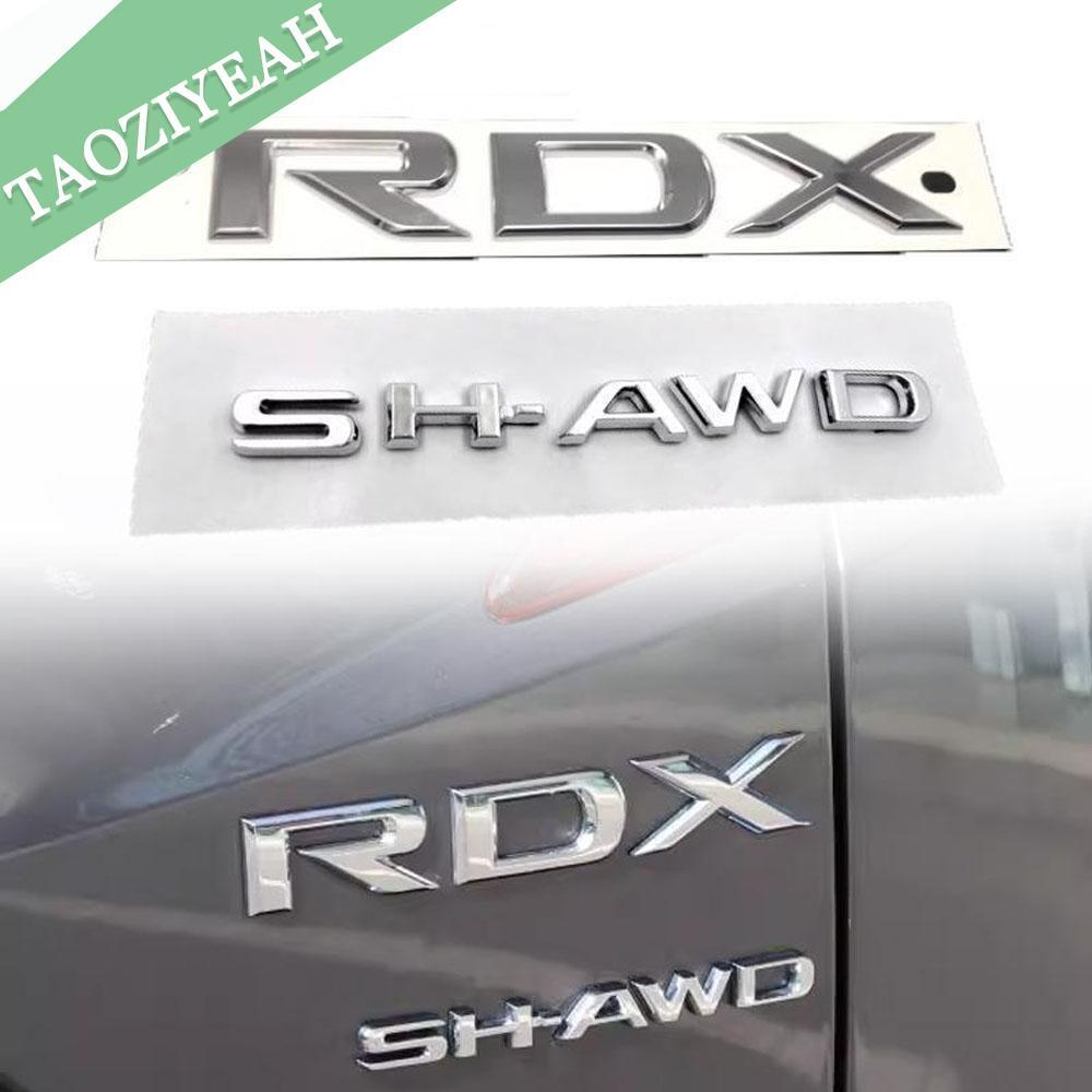 Chrome RDX + SH-AWD Emblem Rear Trunk Badge Sticker ABS For Acura SH ...